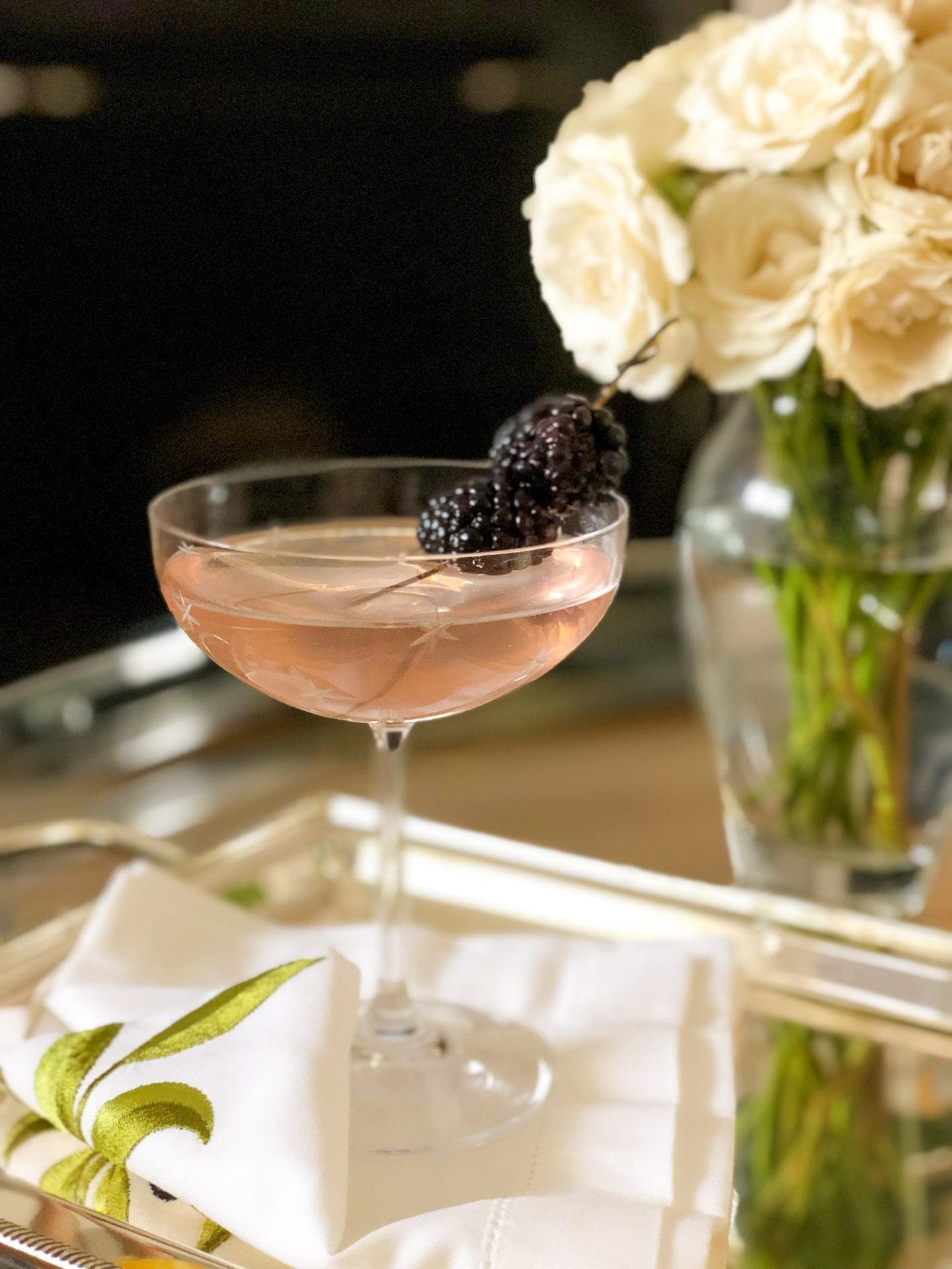 Sparkling Blackberry Blush Cocktail | Style and Grace